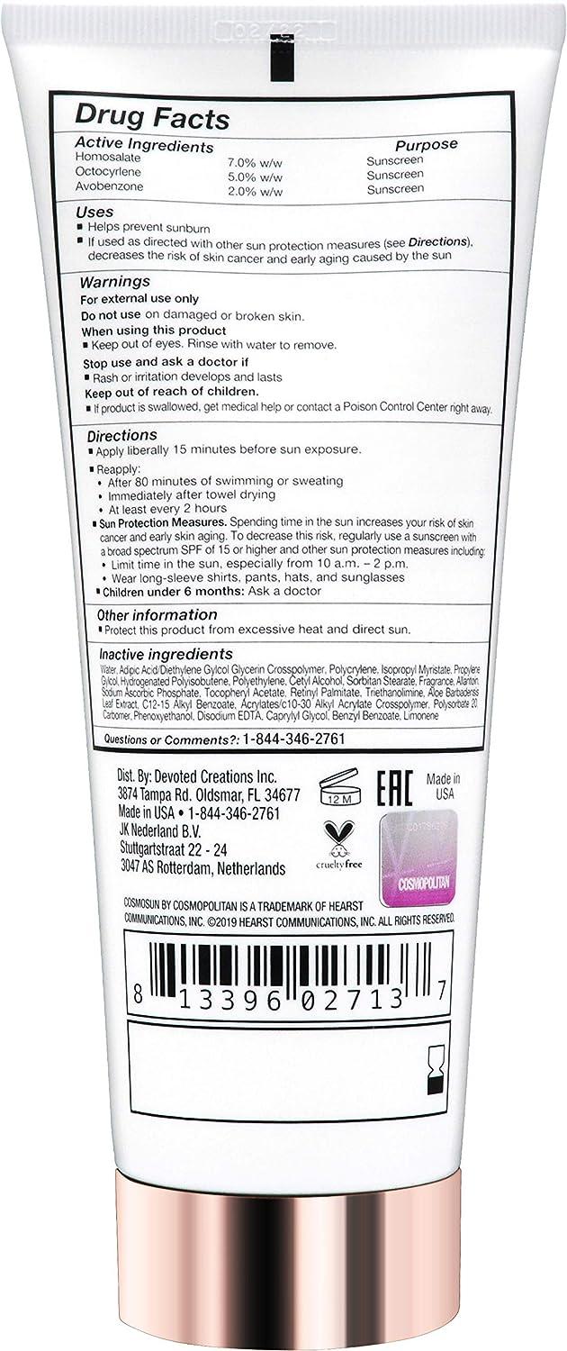 Cosmopolitan CosmoSun SPF 30 Sunscreen - Broad Spectrum, Reef Safe ...