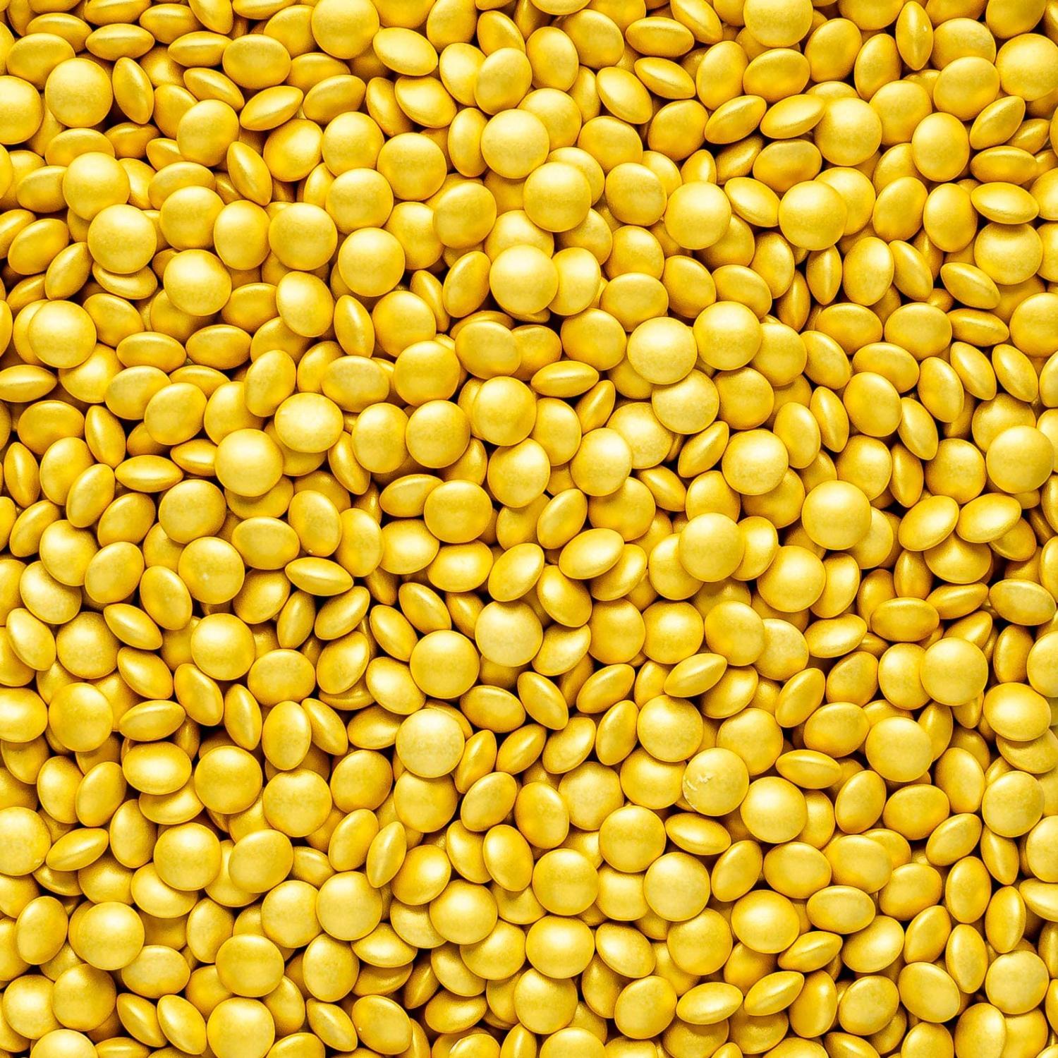 Coloured Milk Chocolate Beans - Gold 30g for Cake, Cupcake & Cookie ...