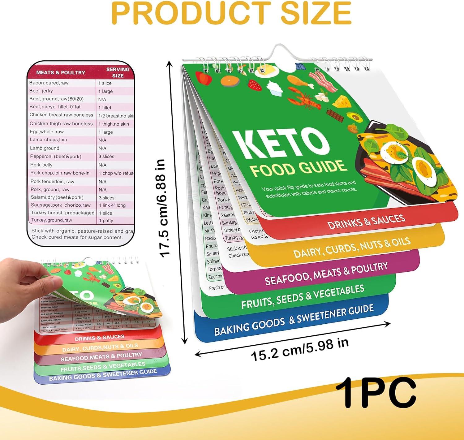 Keto Food Cheat Sheet Magnetic Cookbook Booklet Keto Recipe Book ...
