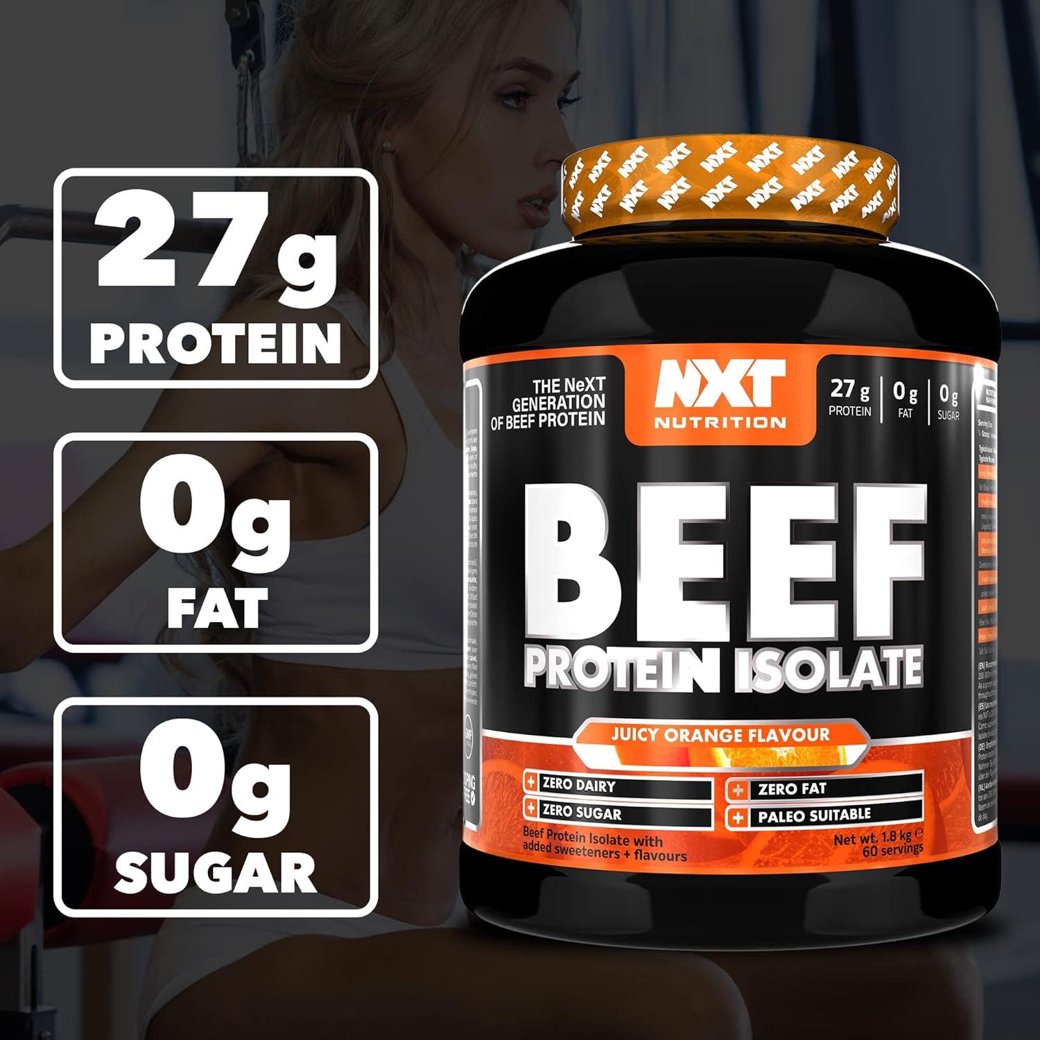 NXT Nutrition Beef Protein Isolate Powder - Protein Powder High in ...
