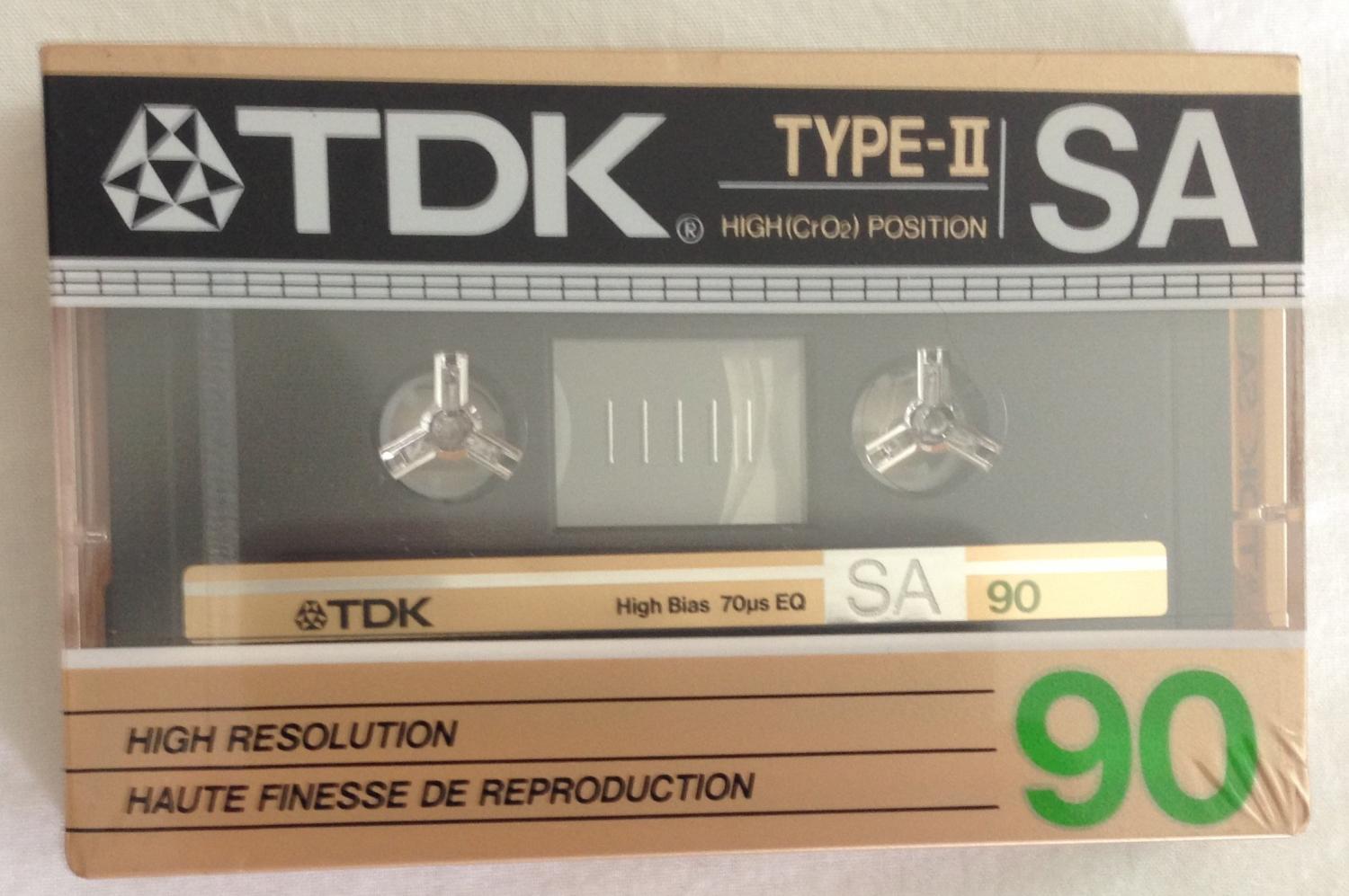 Vintage Rare TDK Type II SA90 High Resolution High CrO2 Position 90 Minute Cassette | Buy Now ...