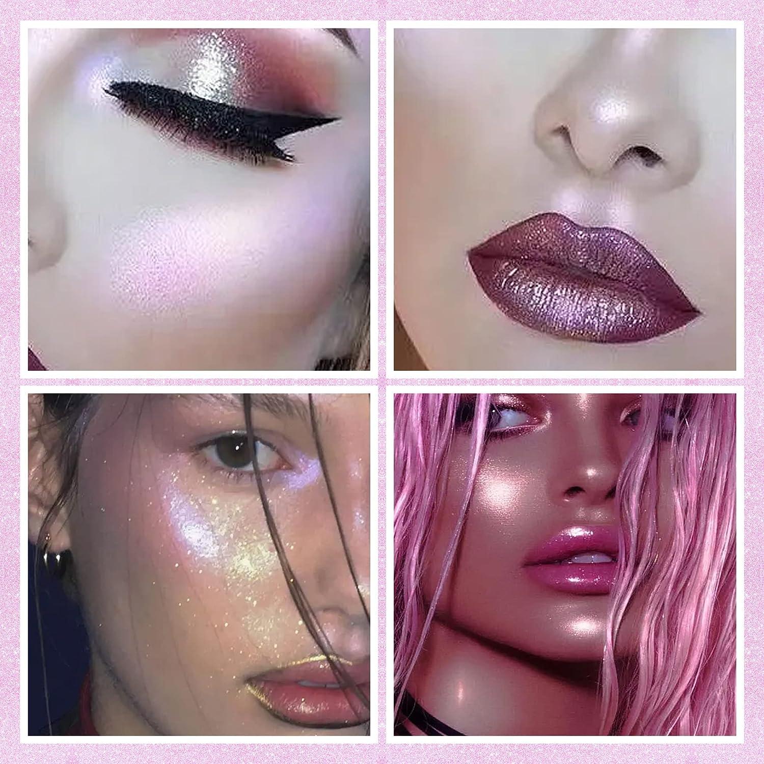 Wiwoseo Sakura Pink Crystal Highlighter - Korean Brightener for Under ...