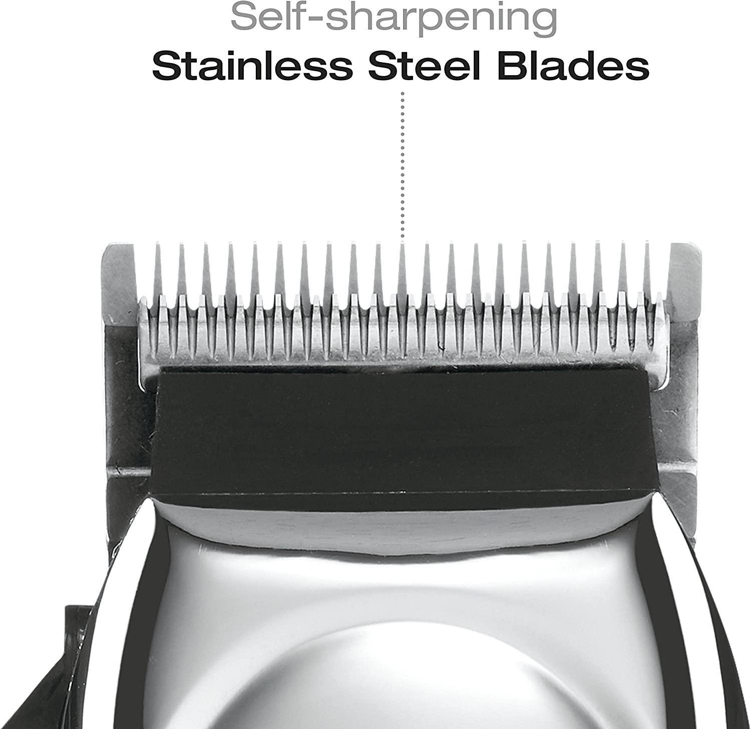 Conair Custom Cut 21-Piece Hair Clipper Chrome - Professional Grade ...