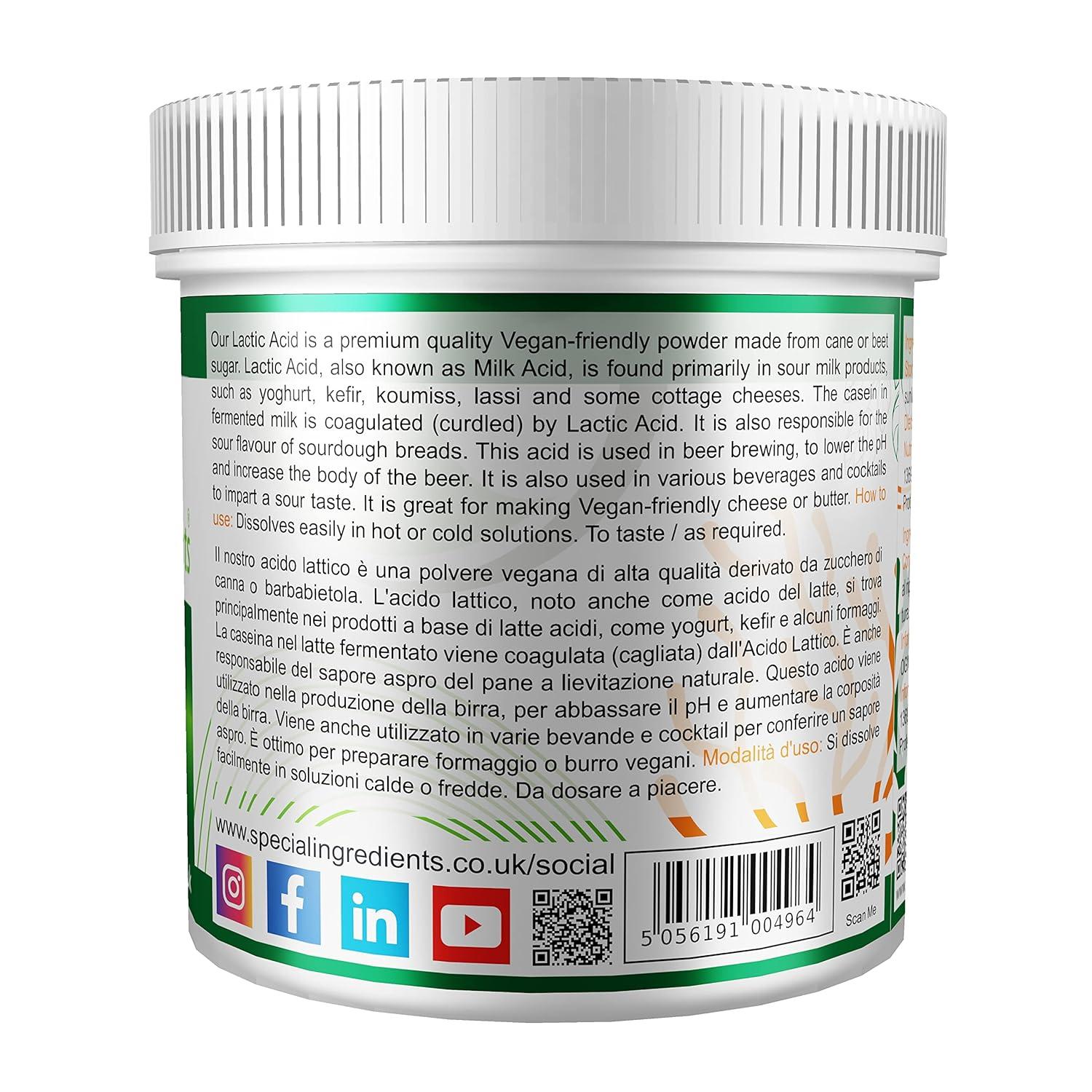 5kg Vegan-Friendly Lactic Acid Powder for Vegan Cheese & Butter - Non ...