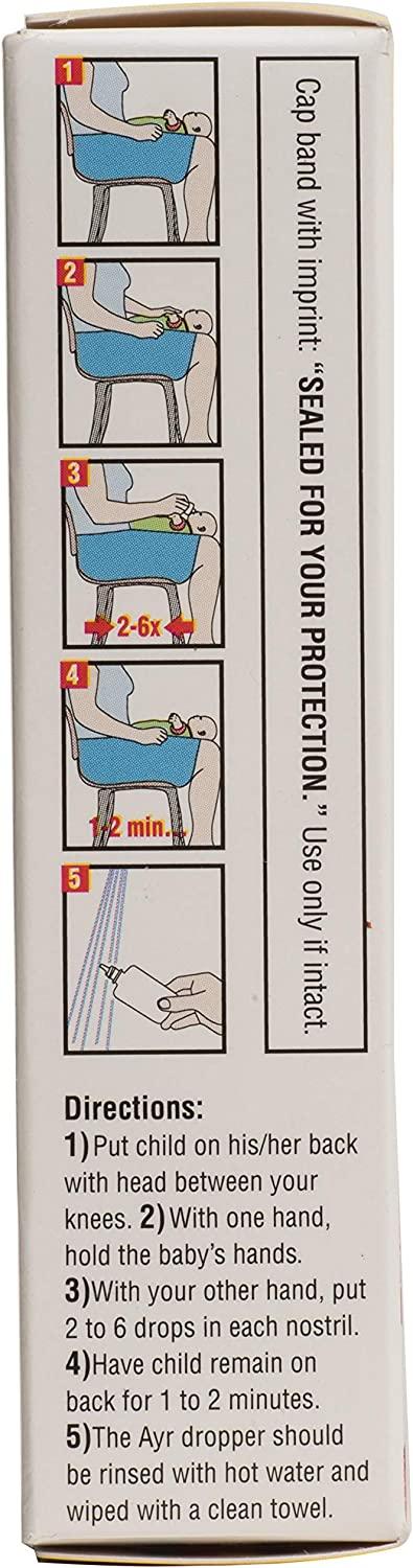 Baby Ayr Saline Nose Spray/Drops 1 Fl Oz (Pack of 6) - Gentle Nasal ...