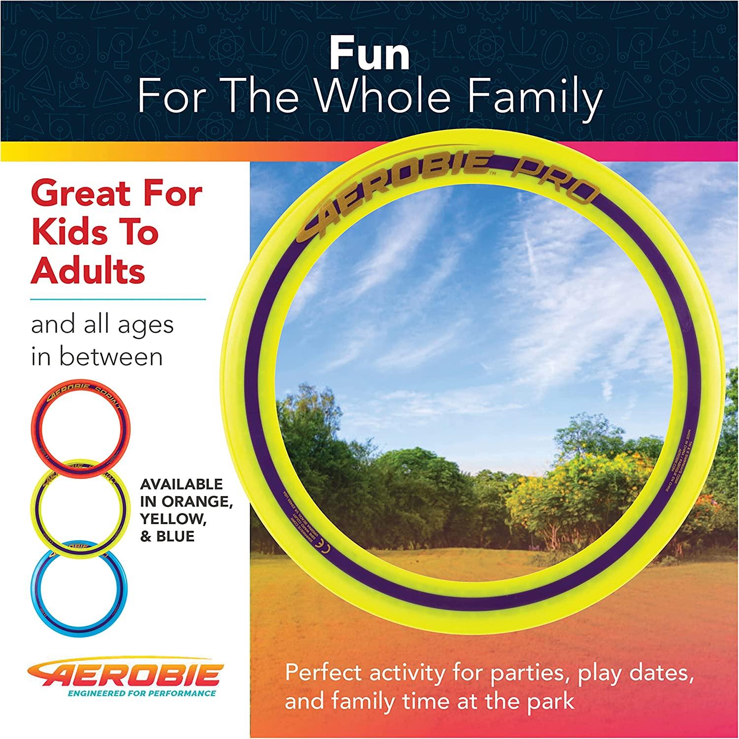 Aerobie Pro Ring Outdoor Flying Disc 14 inches Yellow Pro Ring Yellow ...