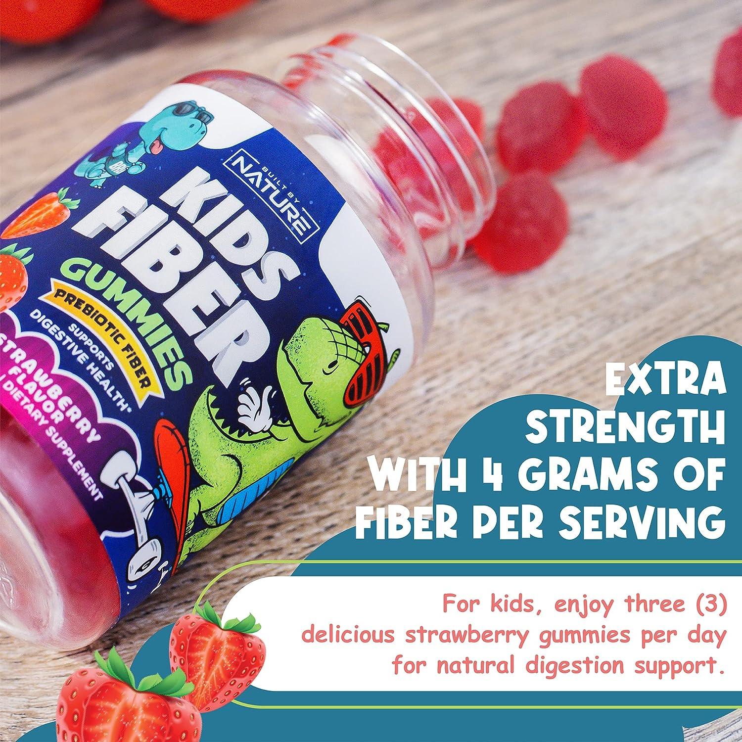 Kids Fiber Gummies - Plant Based Digestive Health Supplement for ...
