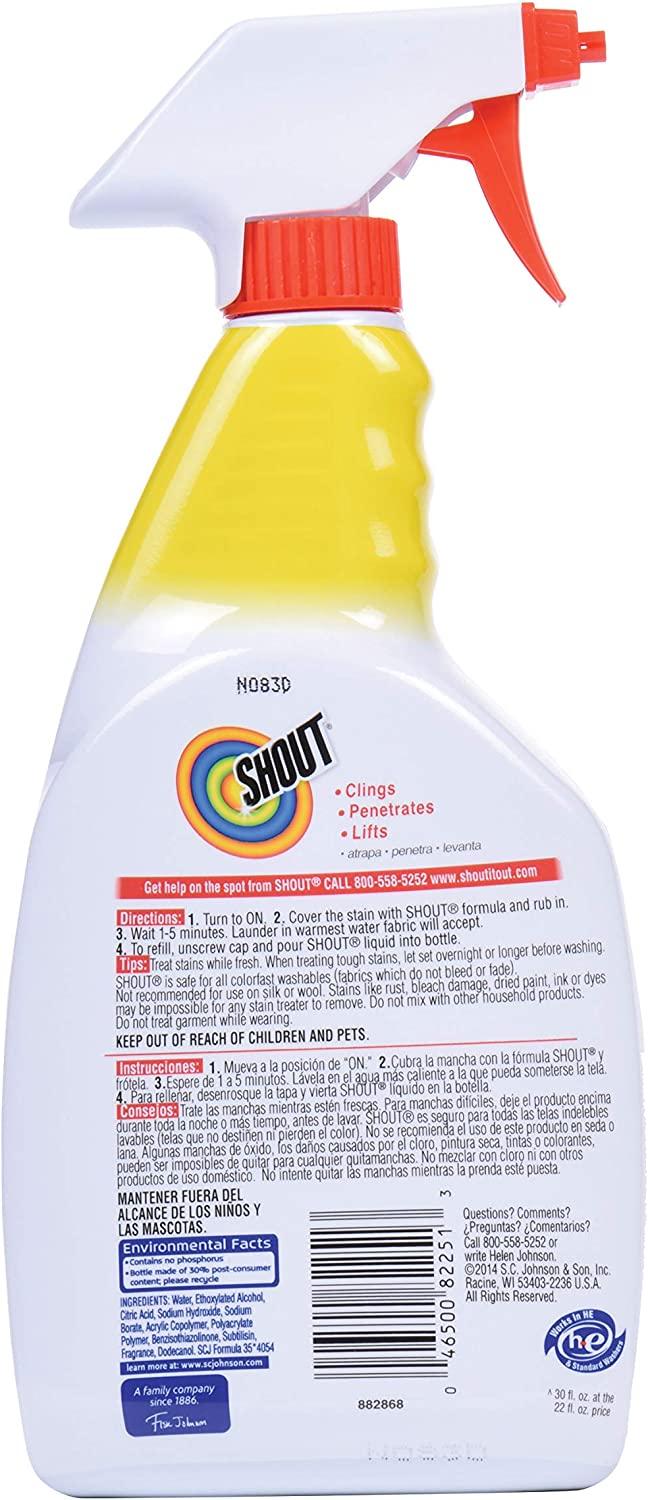 Shout Triple-Acting Laundry Stain Remover Spray Bottle - 30 fl oz Value ...