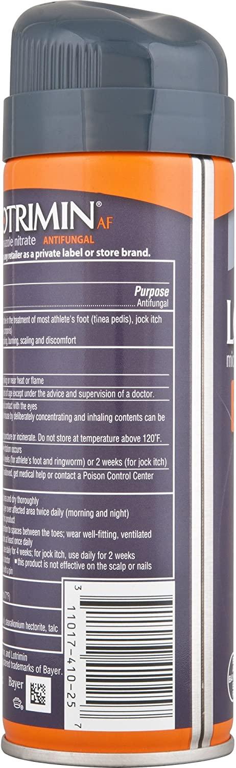Lotrimin AF Athlete's Foot Powder Spray 2% Miconazole Nitrate - 4.6 oz ...