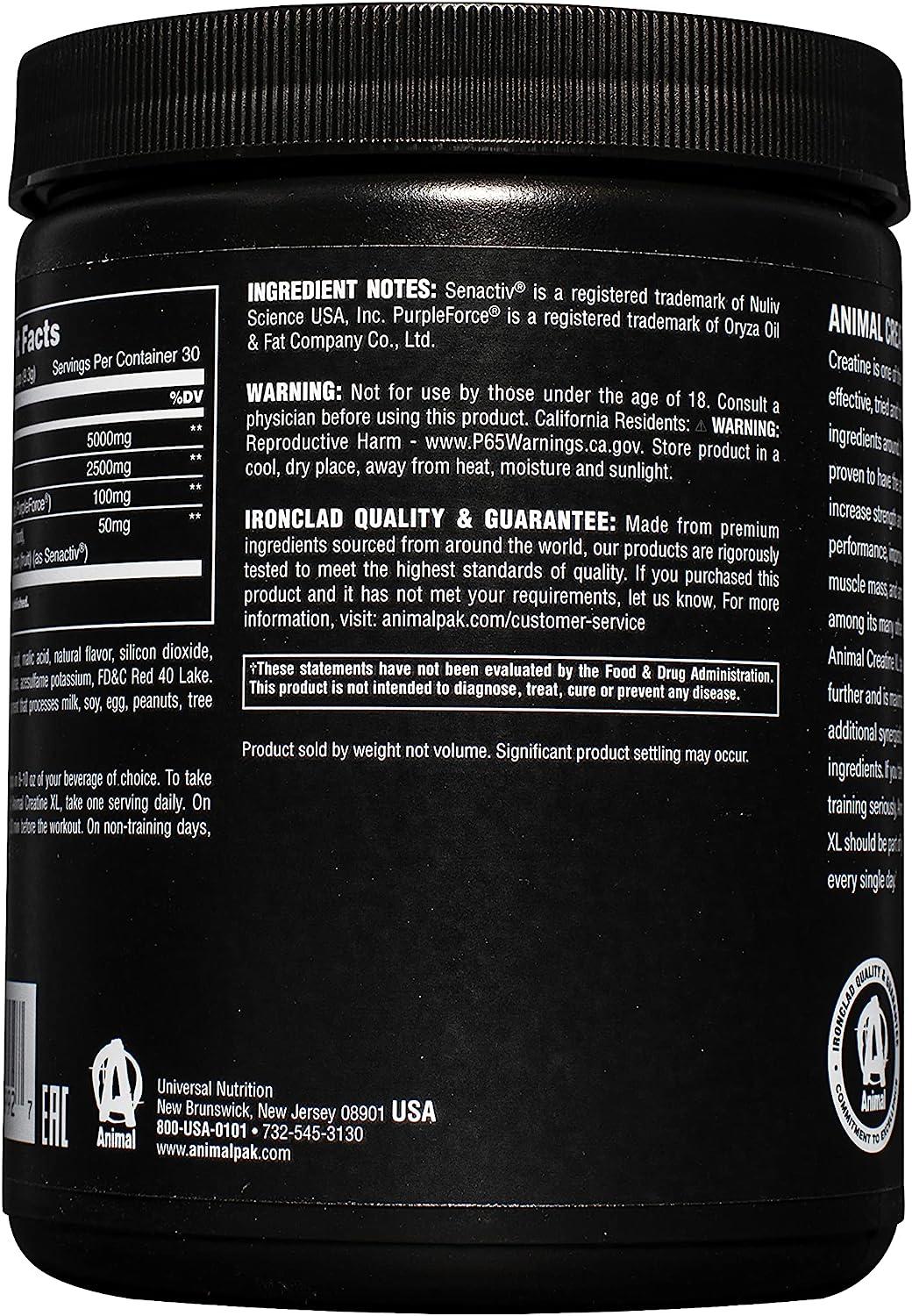 Animal Creatine XL Powder with PurpleForce & Senactiv - Enhanced ...
