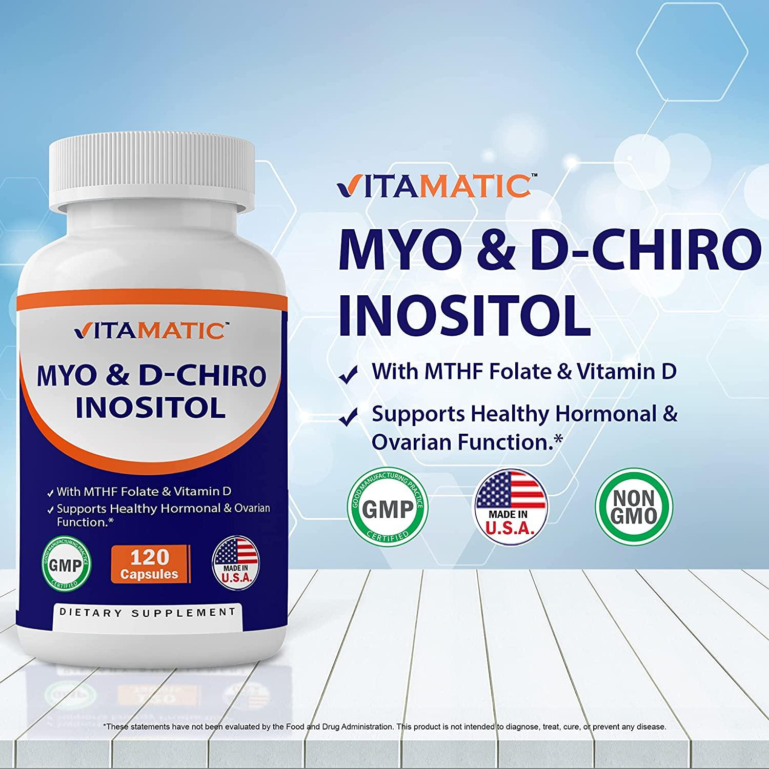 Vitamatic Myo-Inositol D-Chiro Inositol Fertility Supplements for Women ...