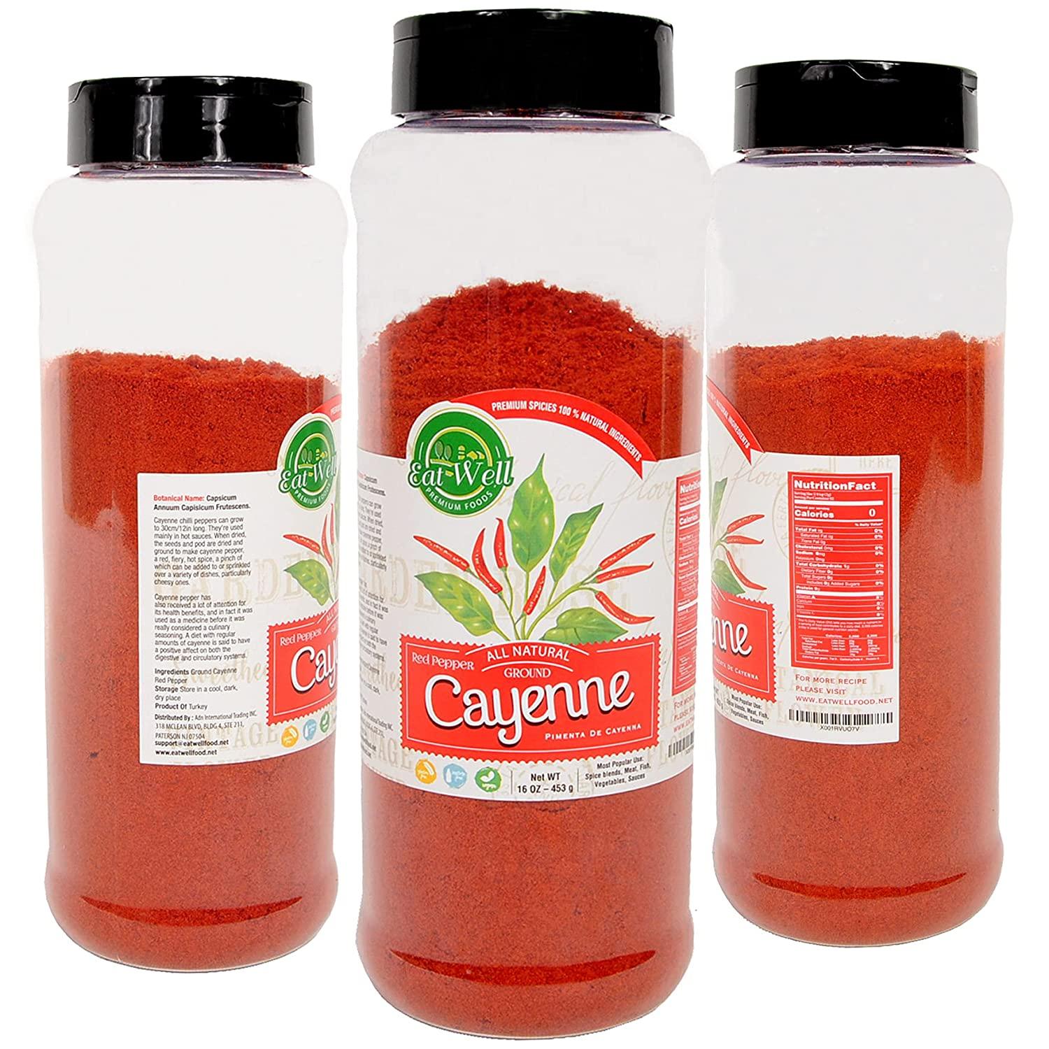 Ground Cayenne Pepper Powder 16oz - 100% Natural Spice Blend by Eat ...