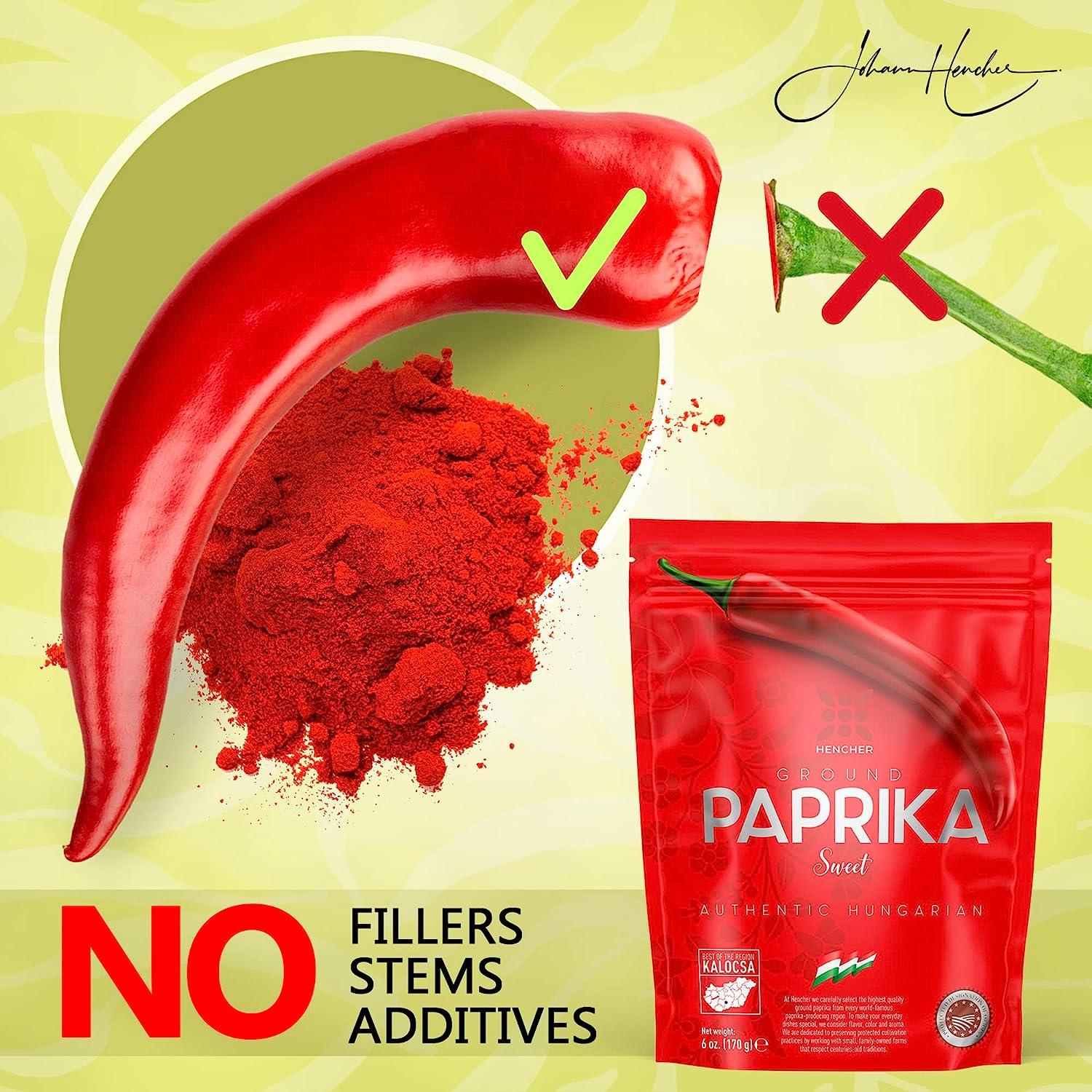 Authentic Hungarian Paprika Spice (Sweet 6 oz) | Hencher | Protected ...