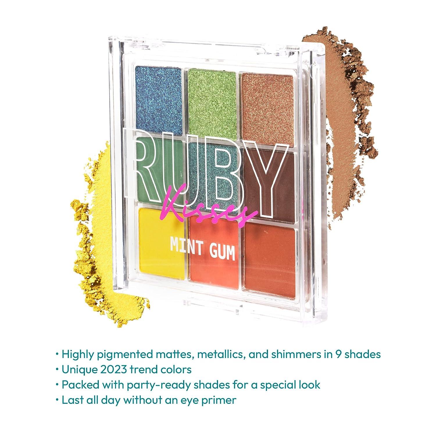 Ruby Kisses Mint Gum Eyeshadow Palette - 9 Shades Matte Shimmer ...