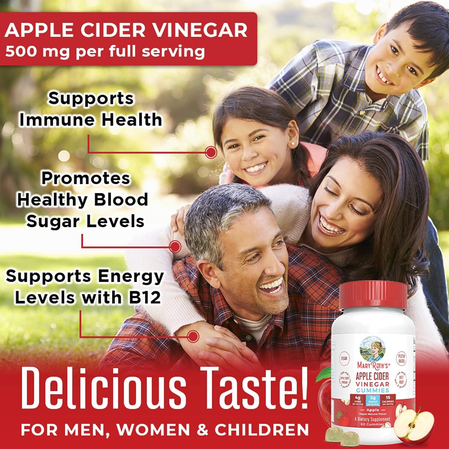 Mary Ruth's Apple Cider Vinegar Gummies 60 CT - Organic ACV Supplement ...
