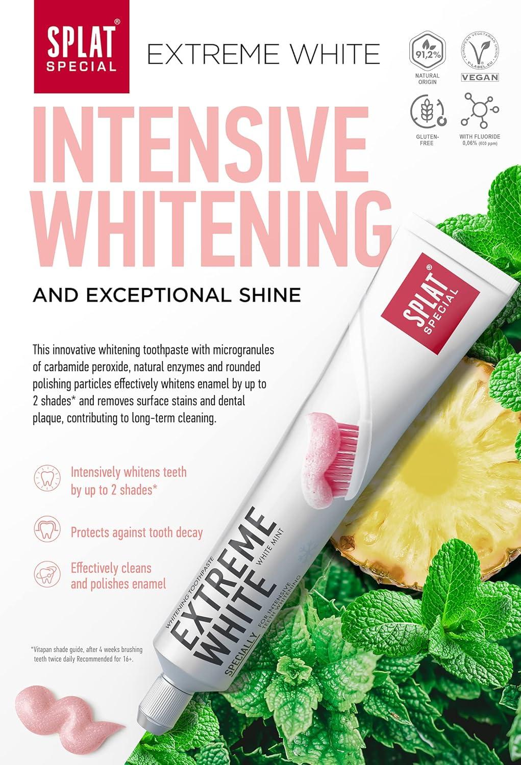 SPLAT SPECIAL Extreme White Toothpaste - 92.9% Natural Whitening 75ml ...