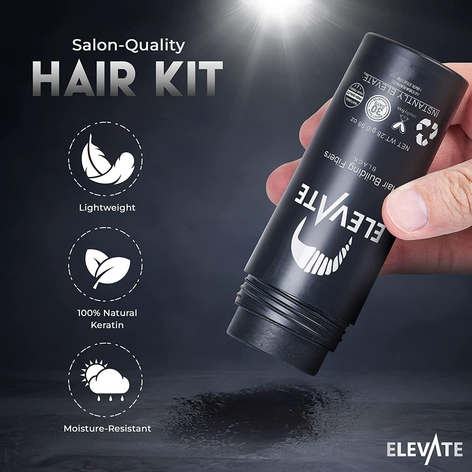 ELEVATE Hair Perfecting 3-in-1 Kit Set with Thickening Fibers, Spray ...