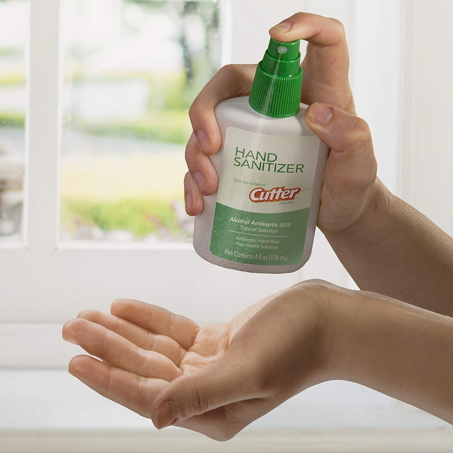 Cutter Hand Sanitizer 4oz Non-Sterile Antiseptic Solution - Pack of 1 ...