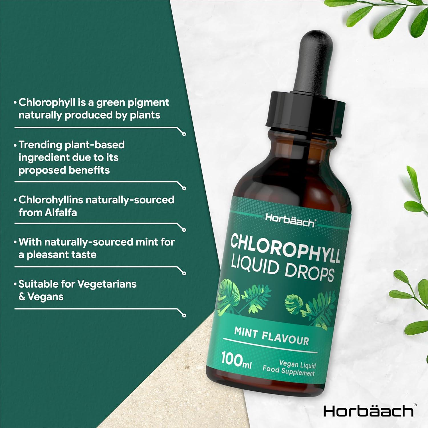 Liquid Chlorophyll Drops for Water | 100ml - 3+ Months Supply | Vegan ...