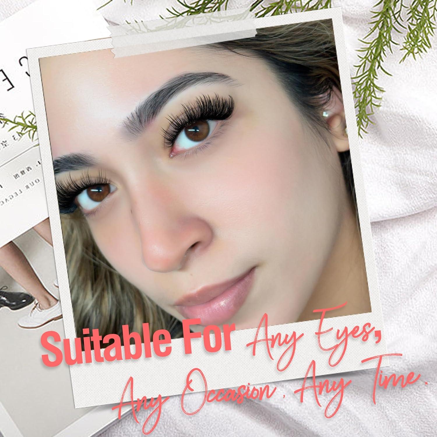 ALICE E DIY Lash Extension Kit: Wispy Cluster Lashes 12-16MM for a ...