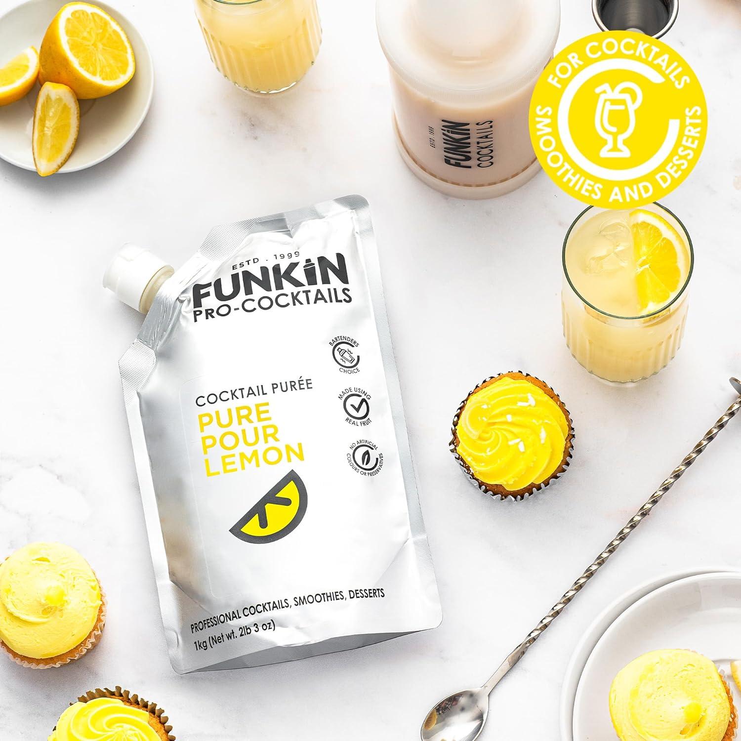 Funkin Pro Pure Pour Lemon Fruit Puree 1 kg - Premium Quality for ...