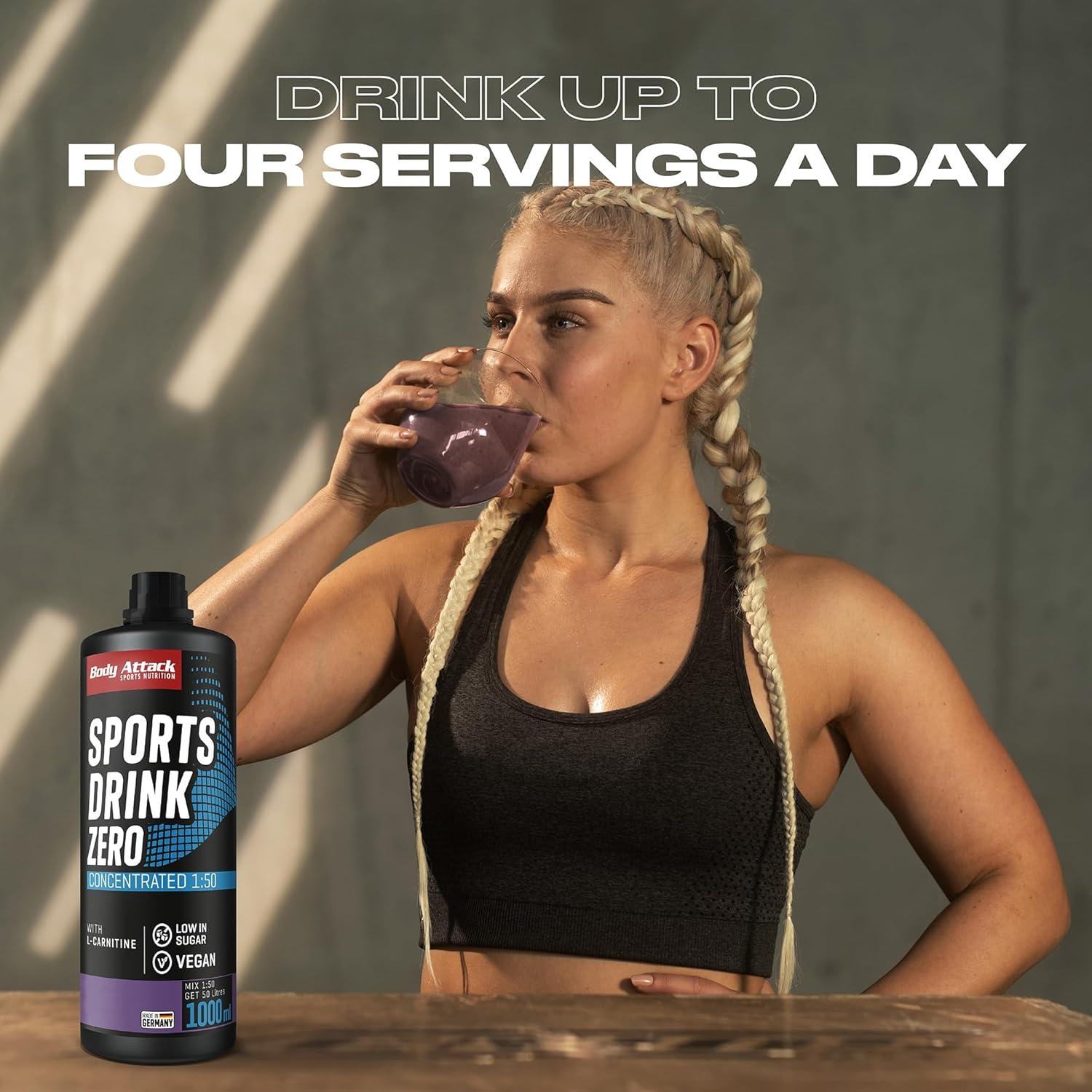 Body Attack Zero Sports Drink - Grapefruit - 1000ml Vegan Energy Drink ...