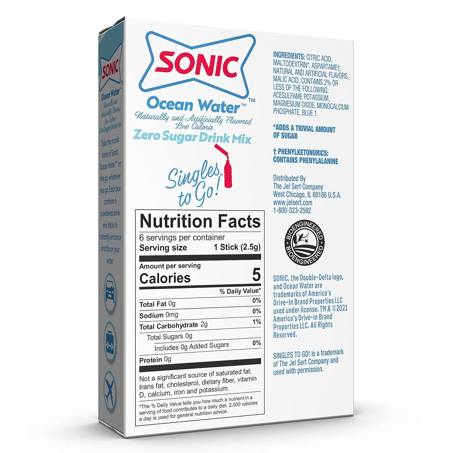 Sonic Ocean Water Drink Mix - 72 Sticks Total | Buy Now with Express ...