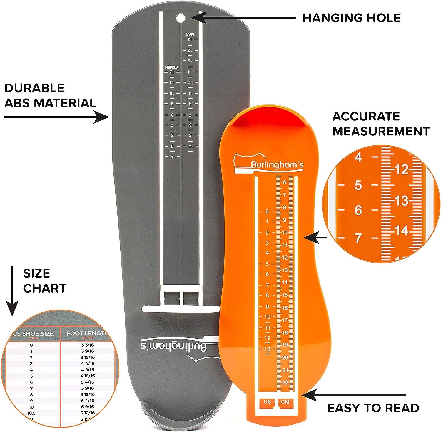 Burlingham's Shoe Size Measuring Devices for Adults and Kids - Accurate ...