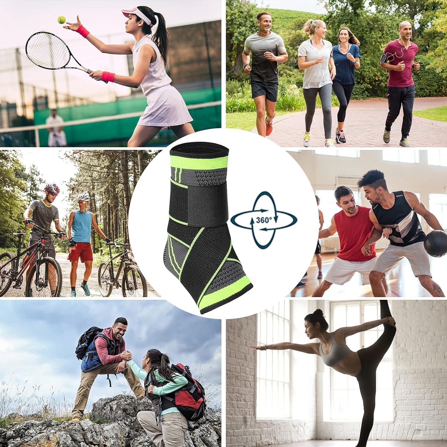 KCSHRAN Ankle Braces Elastic Compression Support Socks - Adjustable ...