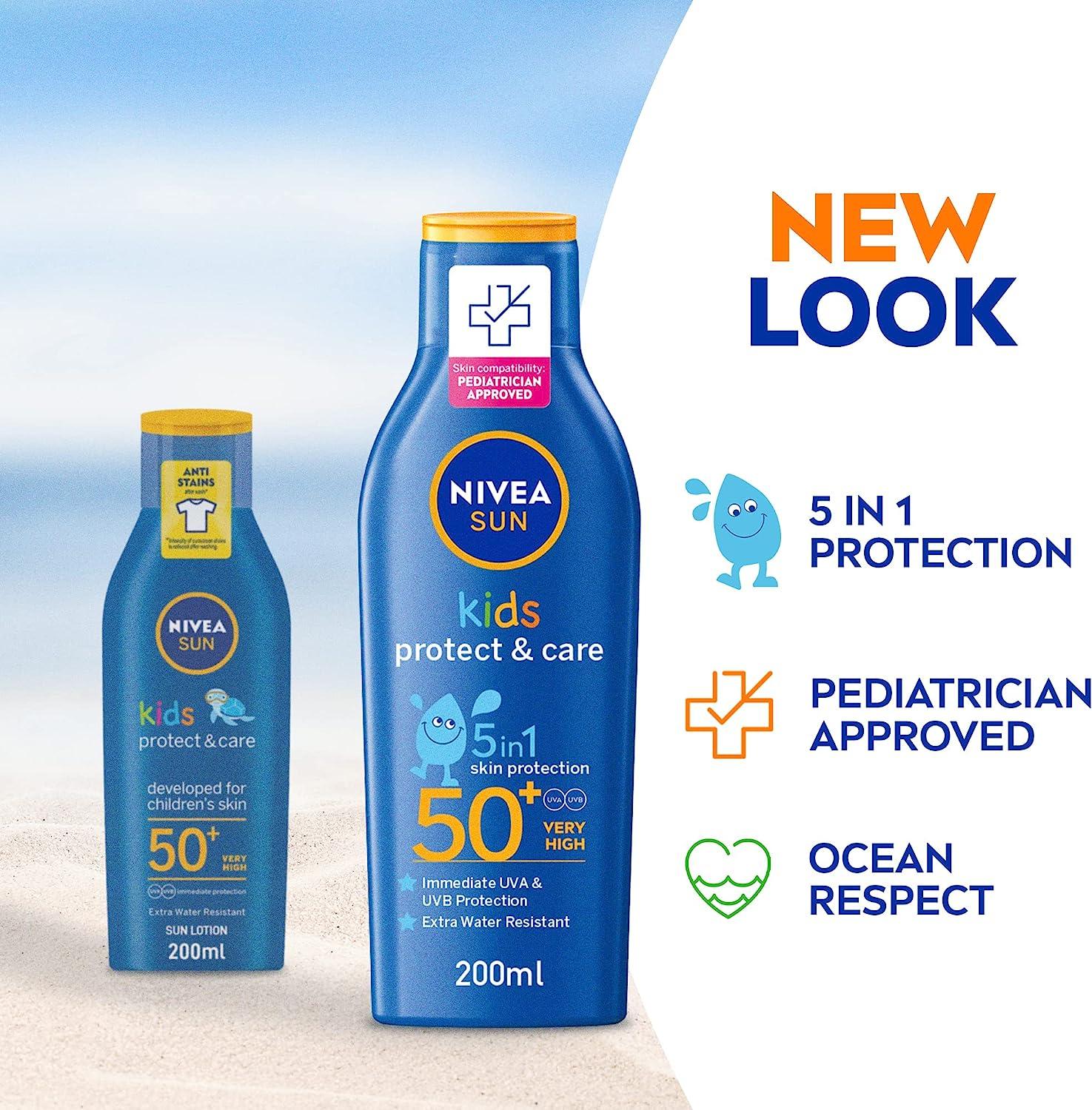 Nivea Sun Children Sun Lotion SPF 50+ | Long-Lasting & Water Resistant Formula | Buy Now with ...