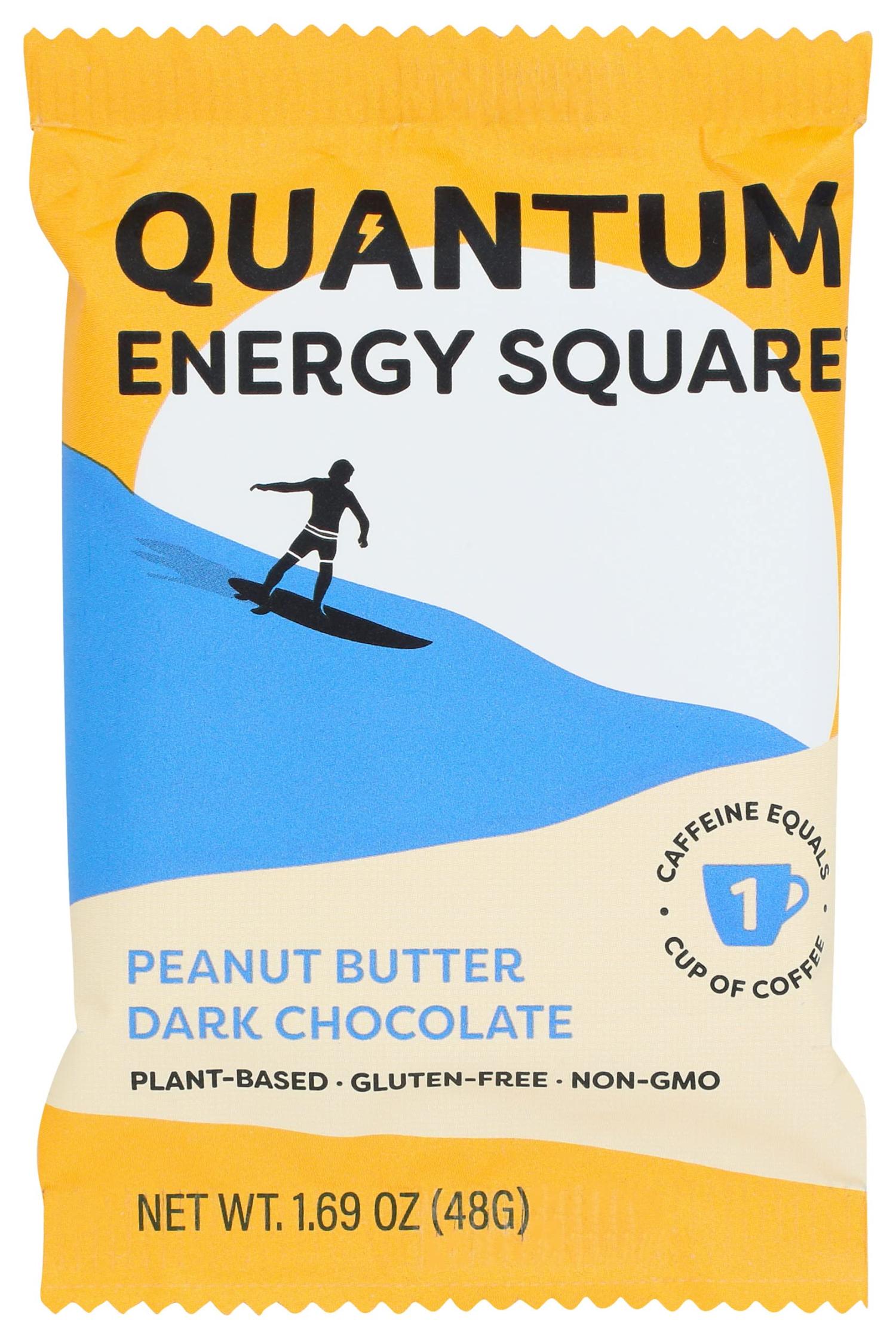 Quantum Energy Squares Peanut Butter Dark Chocolate 1.69 oz - Pack of 8 ...
