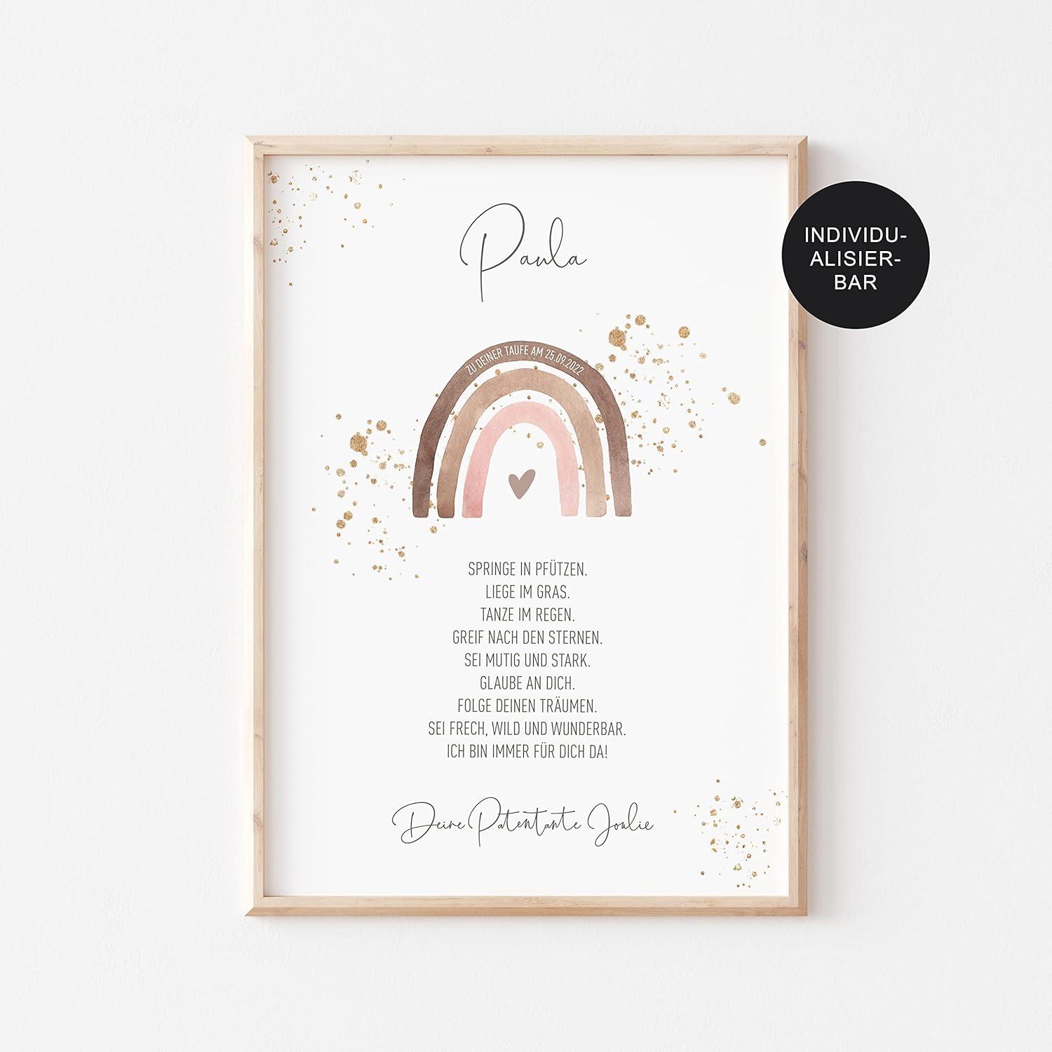 Personalized Rainbow Godparent Letter for Baptism | Unique Gift for ...