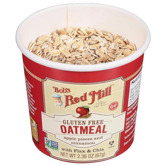 Bob's Red Mill GF Oatmeal Cup Apple & Cinnamon 2.36 Ounce Cup (Pack of ...