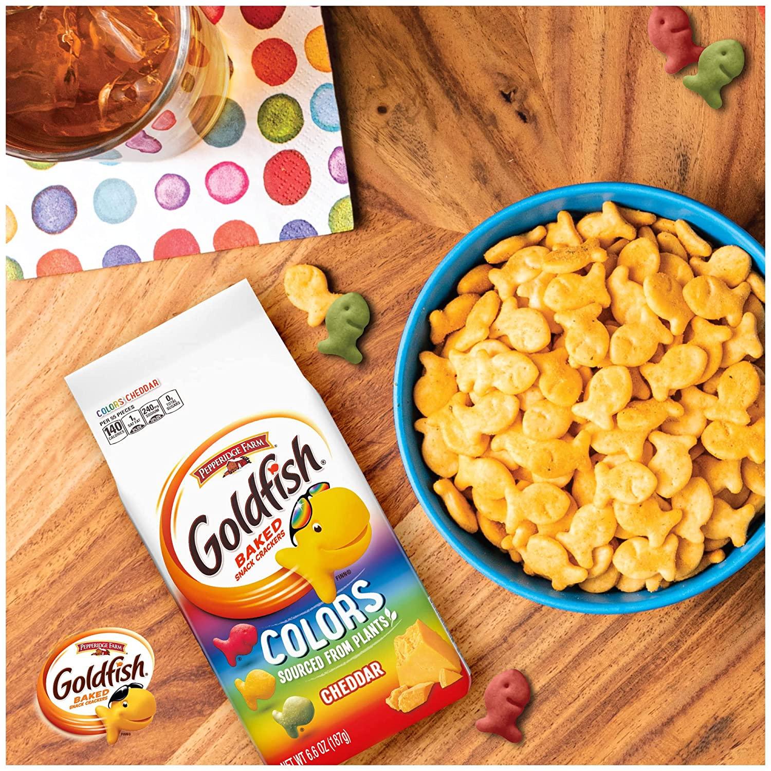 Pepperidge Farm Goldfish Colors Cheddar Crackers 6.6 oz. - Delicious ...