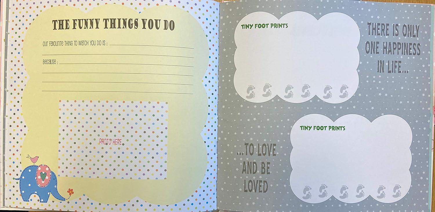 My First Year Baby Record Book - Commemorate Birth to 1st Year - White ...