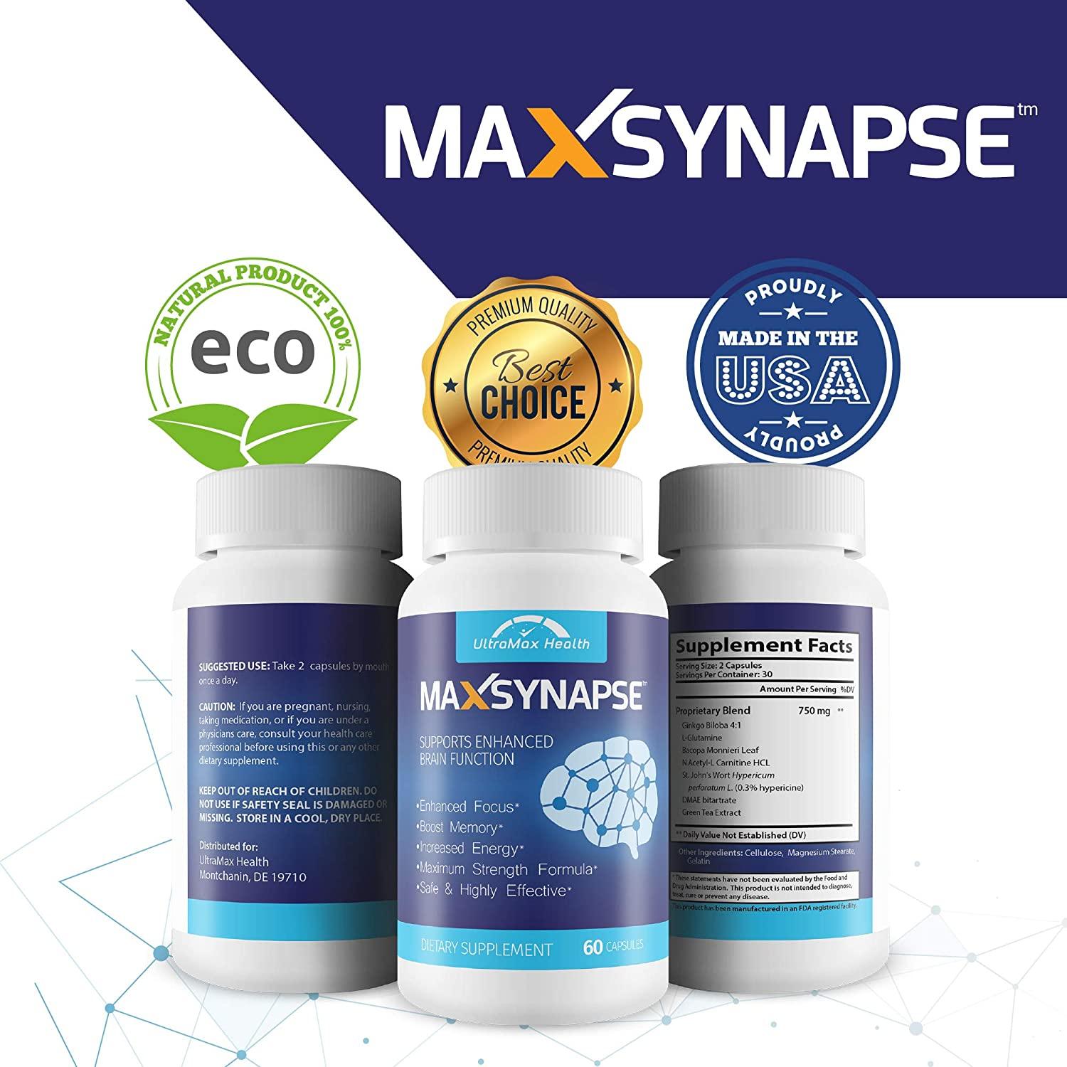 UltraMax Health Max Synapse: Enhanced Focus & Memory | Increase Energy ...