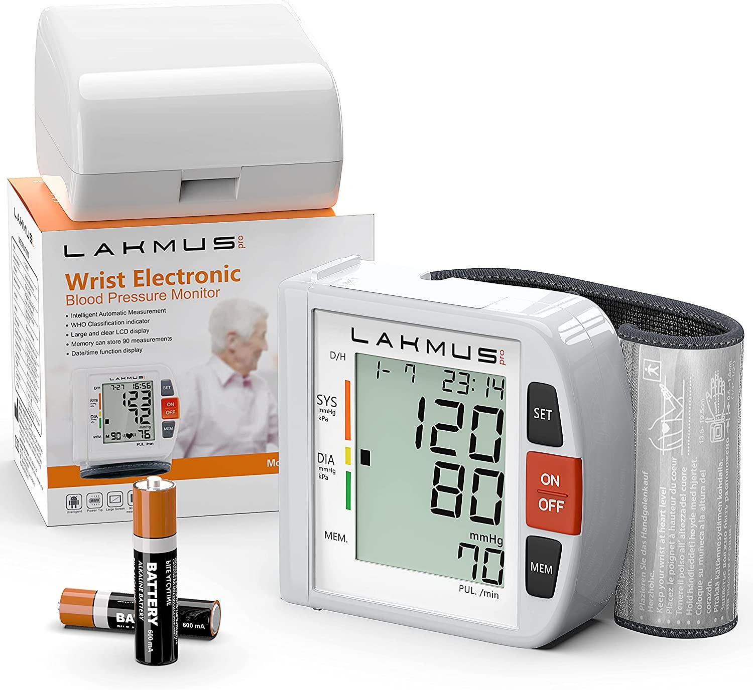 Digital Wrist Blood Pressure Monitor - Fully Automatic with Large LCD ...