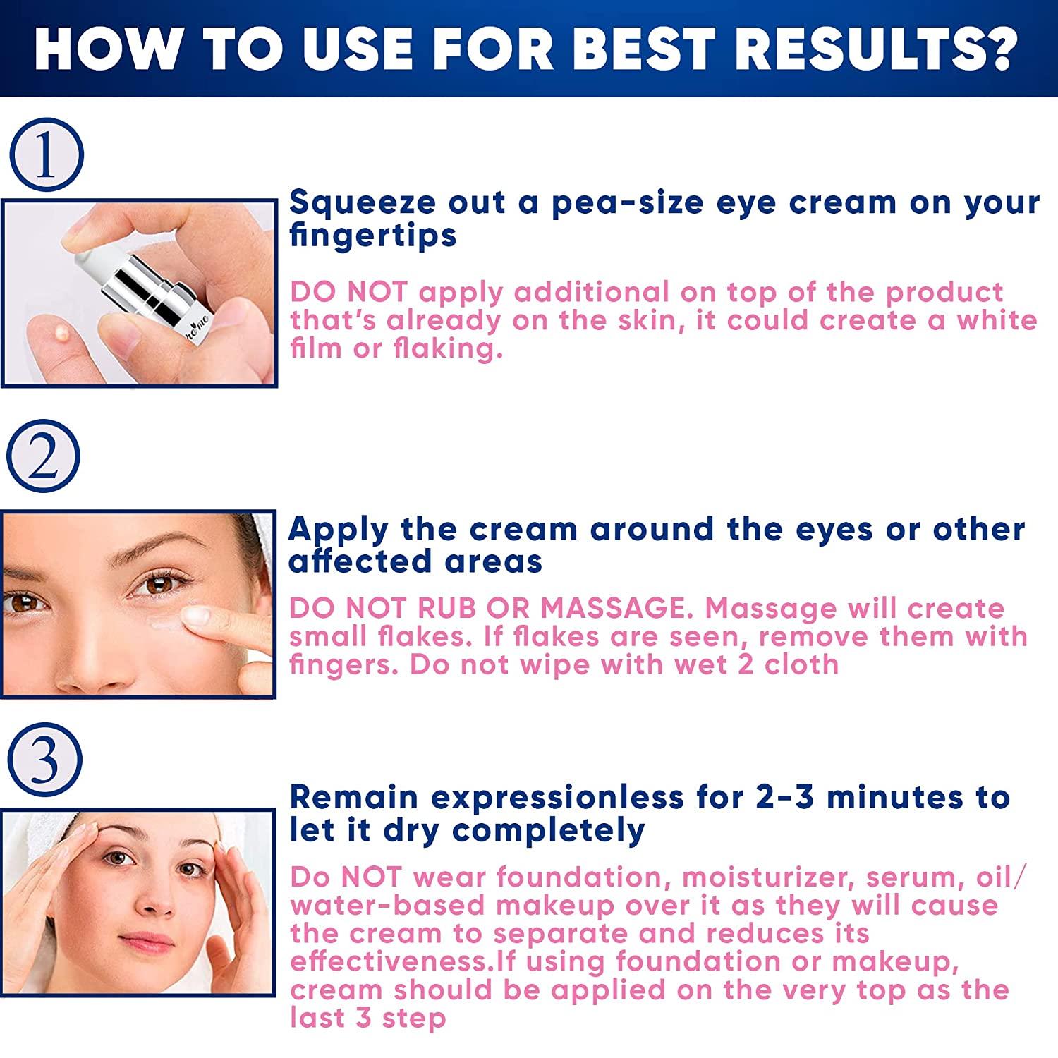 Firming Eye & Face Cream - Reduce Bags & Puffiness, Smooth Wrinkles ...