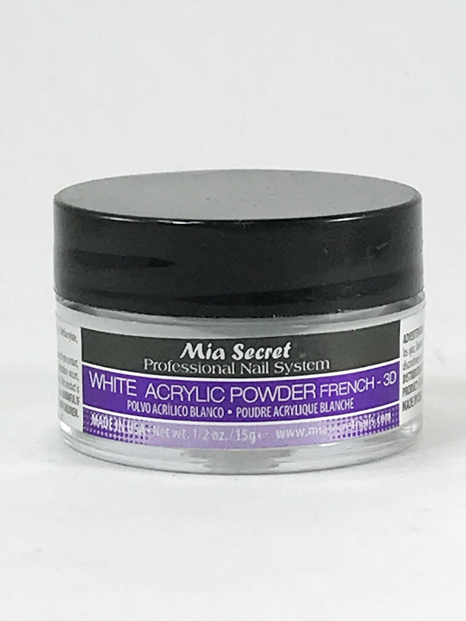 Mia Secret White Acrylic Powder 0.5 oz - Professional Grade Nail ...