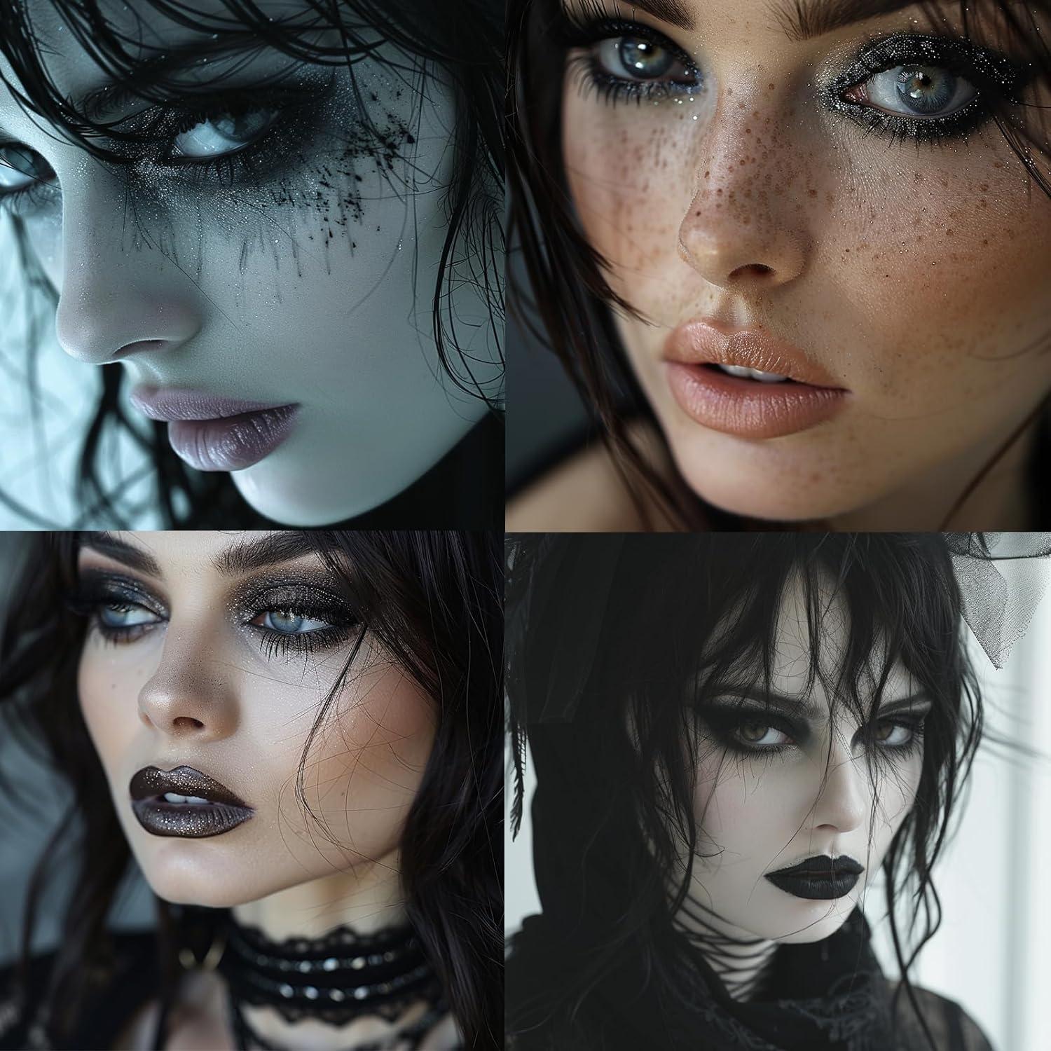 Ucanbe Goth Eyeshadow Palette - 15 Colors for Smokey Looks | Waterproof ...