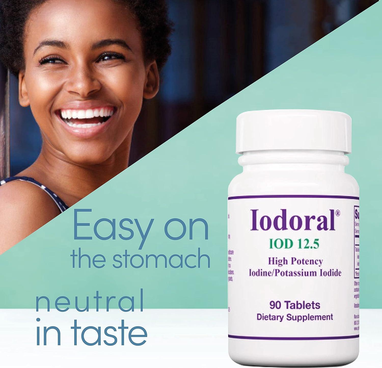 Optimox Iodoral 12.5mg: 90 Vegan Tablets with Iodine and Potassium ...