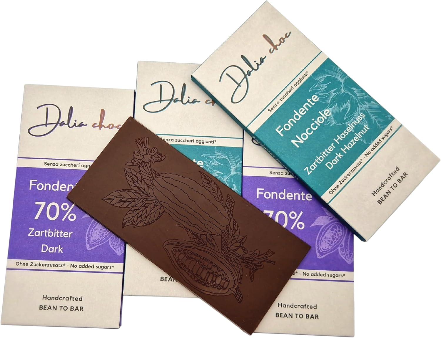 Dalia Choc - PREMIUM Chocolate Bars 70 gr | No added sugar - sweetened ...