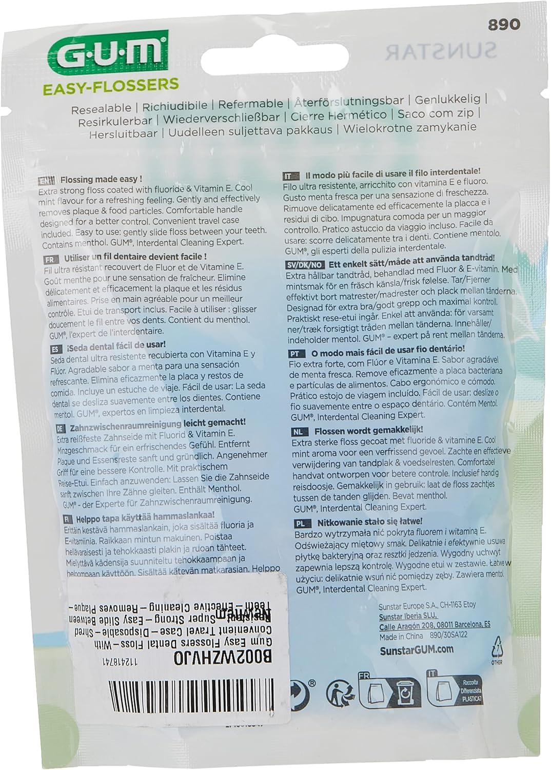 Buy Gum Easy Flossers - 30 Pack Dental Floss - Fast International ...