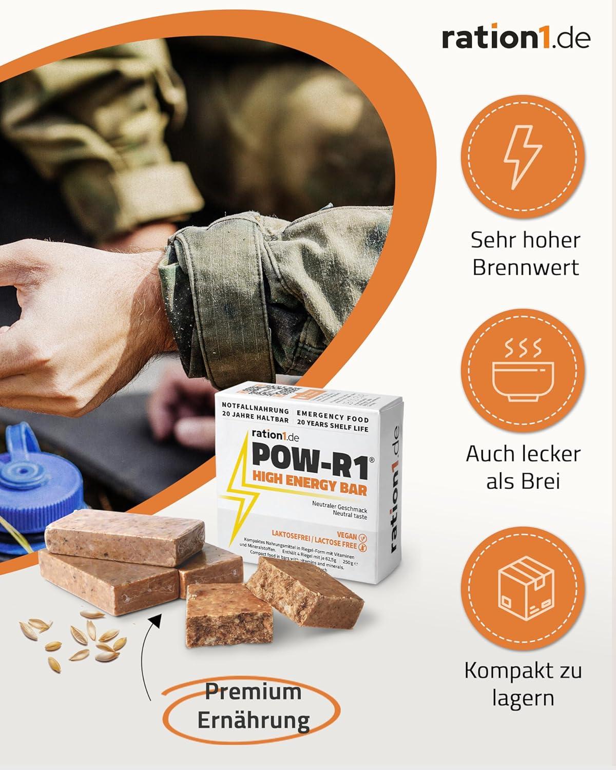 POW-R1 High Energy Bar - 10 Pack (10x250g) | Perfect for Hiking ...
