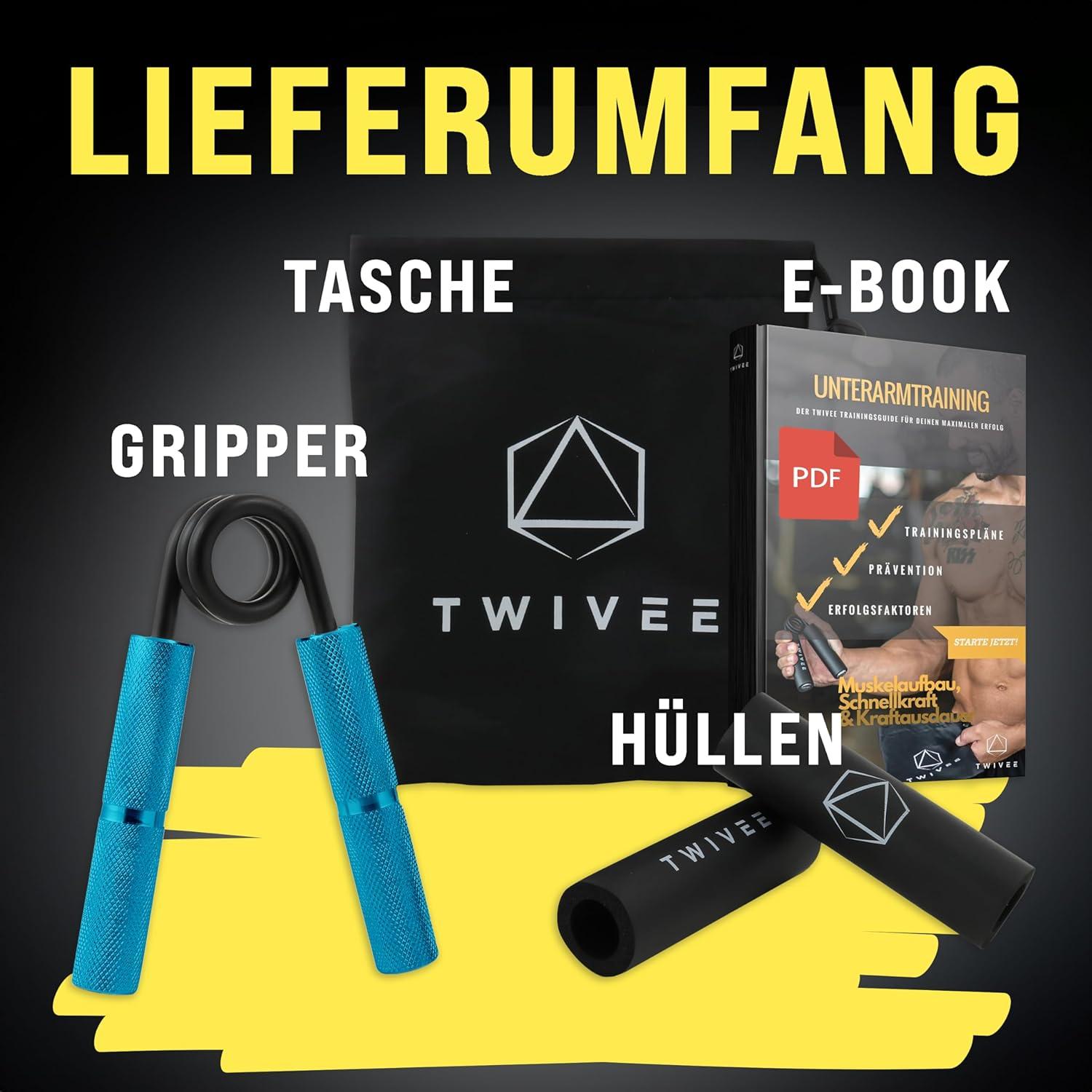 Twivee Finger Grip Trainer - Forearm Coach for Maximum Grip Power ...