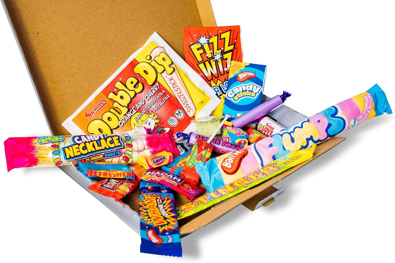 Happy Birthday Retro Sweets Silver Gift Box - 18 Varieties of Candy ...
