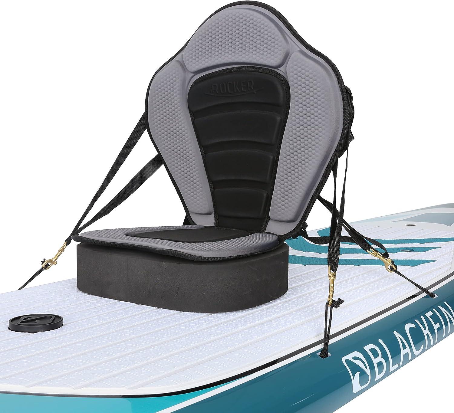 iROCKER Paddle Board Kayak Seat with Storage Bag - Cushioned Backrest ...