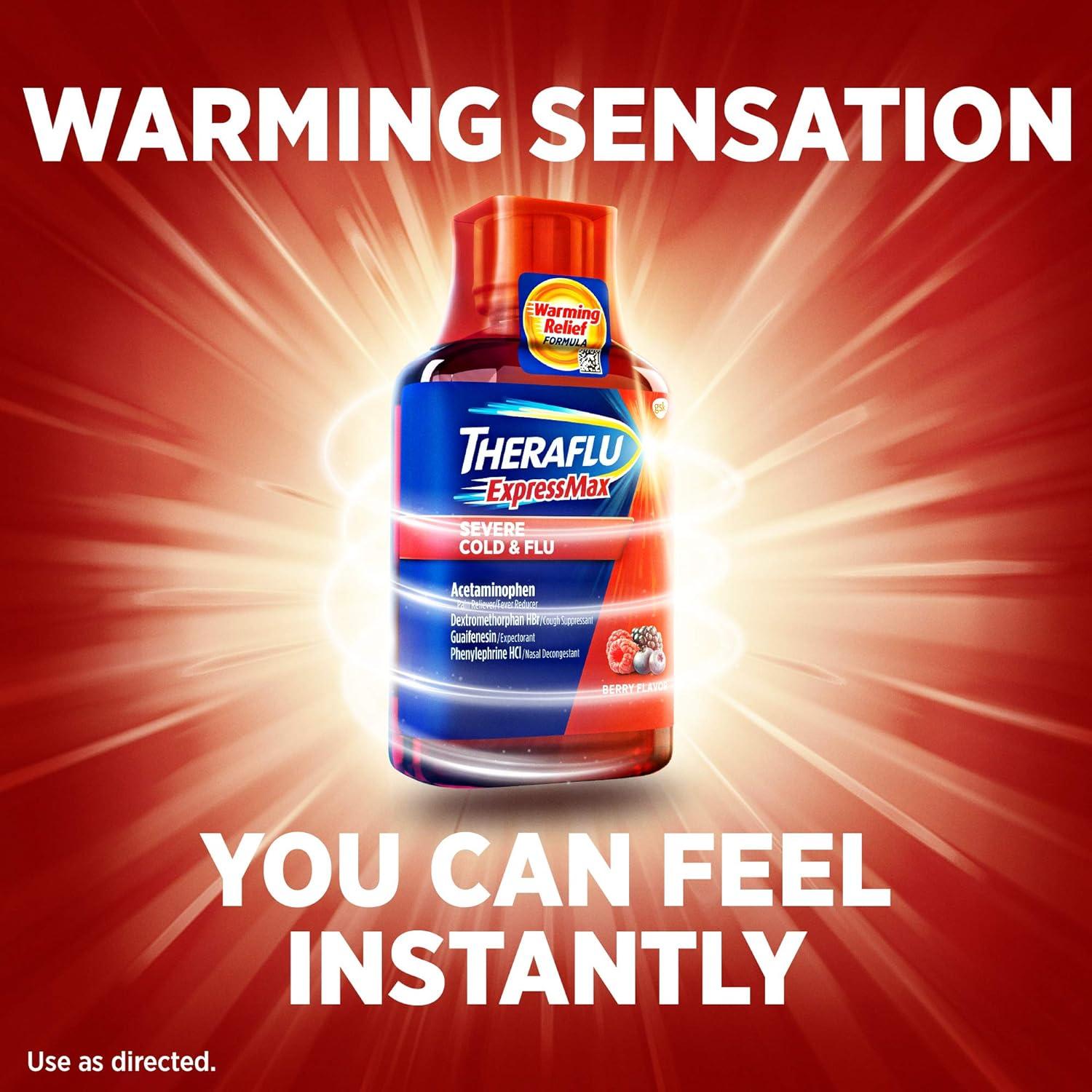 Theraflu ExpressMax Severe Cold and Flu Syrup - Berry Flavor - 8.3 Fl ...