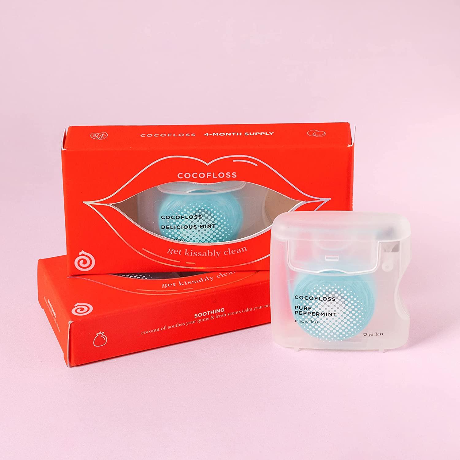 COCOFLOSS Coconut Oil Dental Floss | Kissably Clean Set | Vegan ...