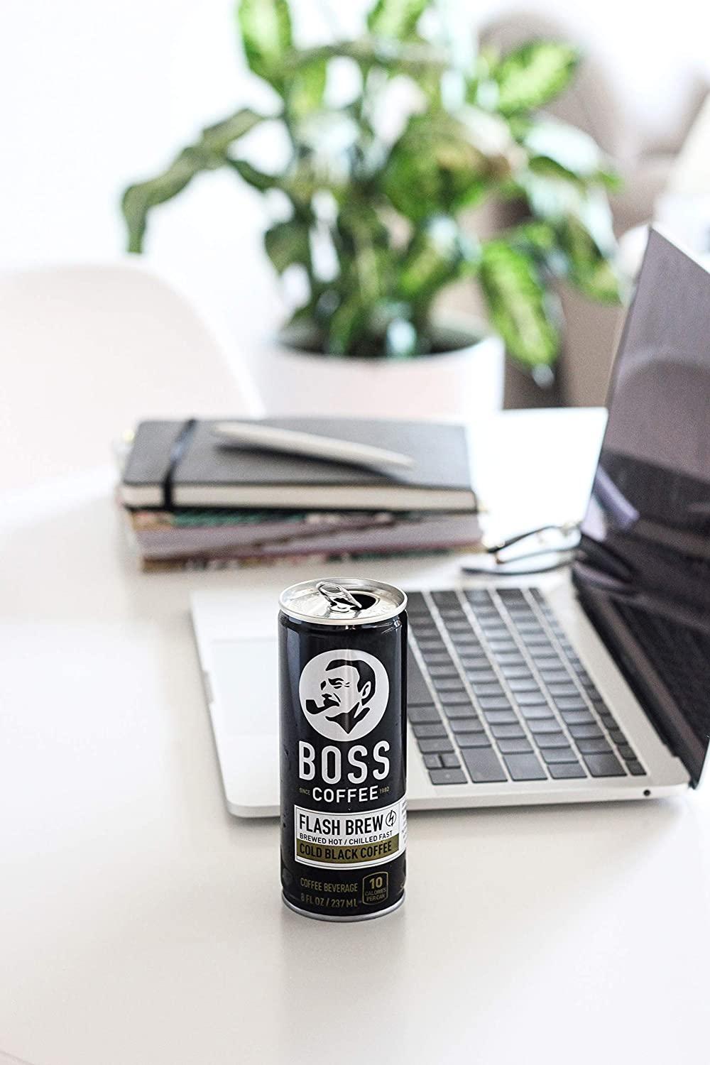 BOSS Coffee by Suntory - Japanese Flash Brew Original Black Coffee 8oz ...